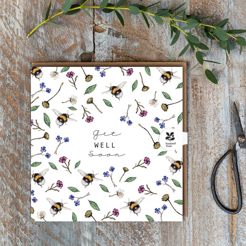 Get Well Soon (Bee Pure) Card (Cello-Free) – Toasted Crumpet